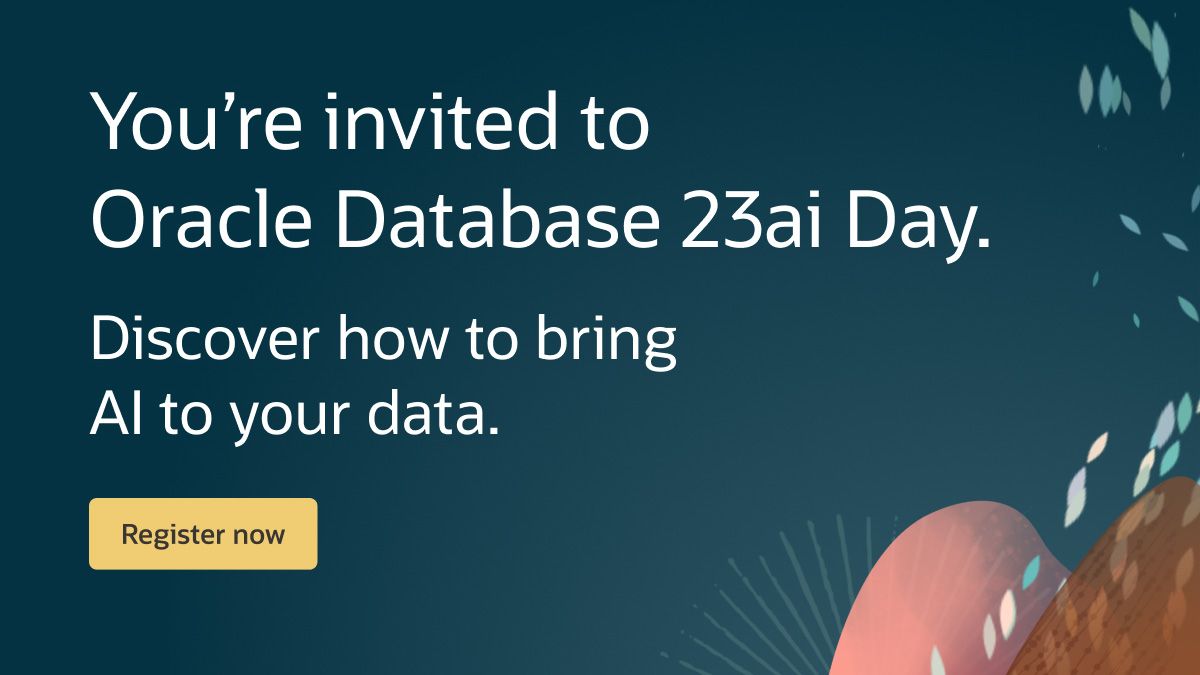 Annie TS on LinkedIn: Oracle Database 23ai Day Annie TS on LinkedIn: Oracle Database 23ai Day