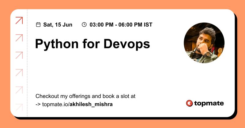 Akhilesh Mishra on LinkedIn: Python for Devops with Akhilesh Mishra Akhilesh Mishra on LinkedIn: Python for Devops with Akhilesh Mishra