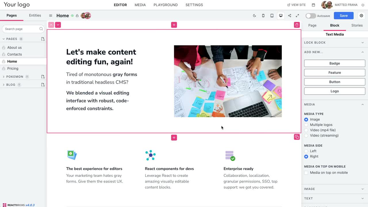 React Bricks on LinkedIn: Discover @ReactBricks visual headless CMS for ... React Bricks on LinkedIn: Discover @ReactBricks visual headless CMS for ...