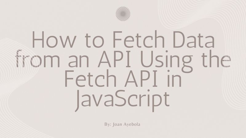 Stefan Lazarevic on LinkedIn: How to Fetch Data from an API Using the ... Stefan Lazarevic on LinkedIn: How to Fetch Data from an API Using the ...