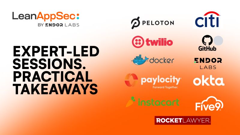 Damien M. on LinkedIn: LeanAppSec 2023 | By Endor Labs Damien M. on LinkedIn: LeanAppSec 2023 | By Endor Labs
