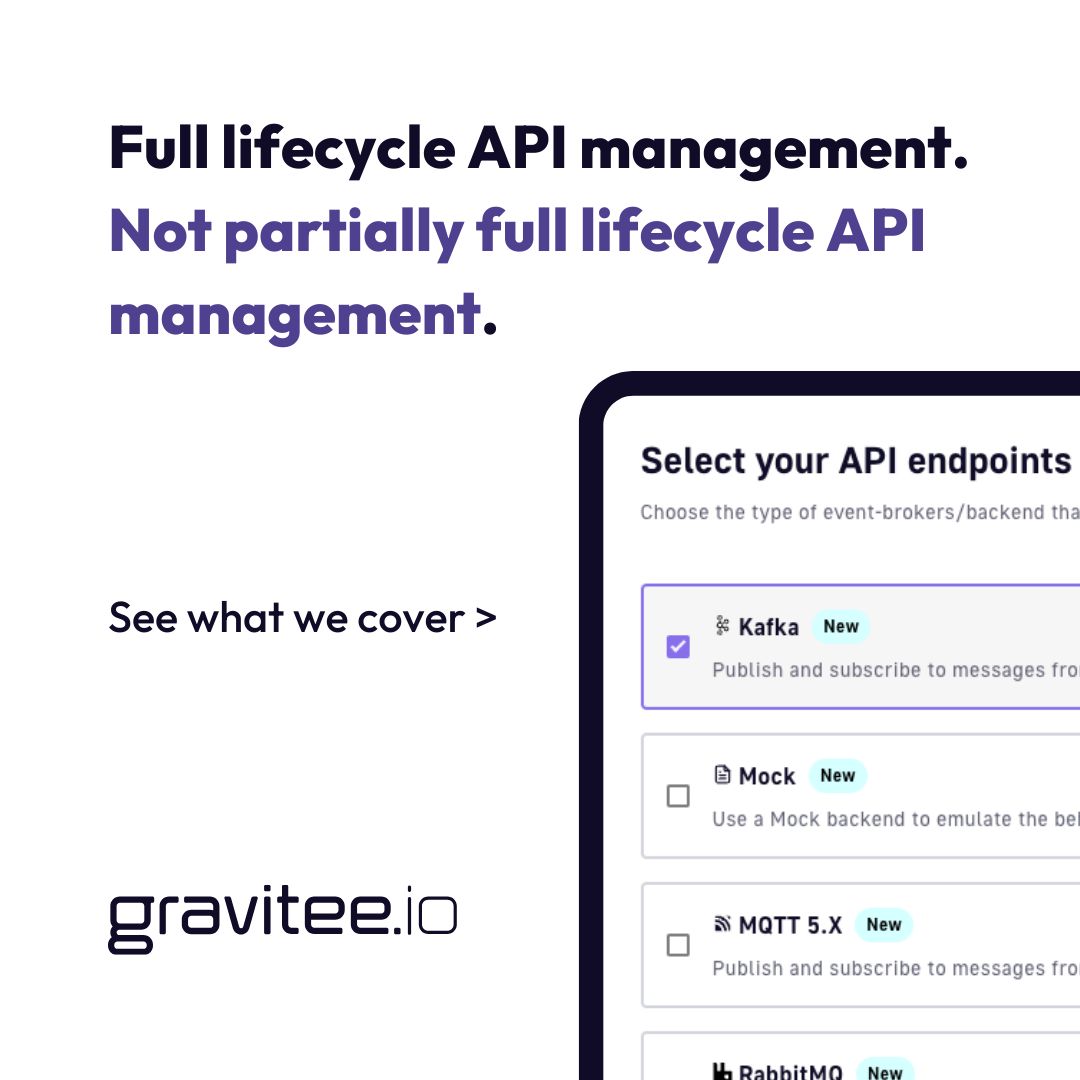 Gravitee on LinkedIn: Full-lifecycle API Management | Gravitee.io Gravitee on LinkedIn: Full-lifecycle API Management | Gravitee.io