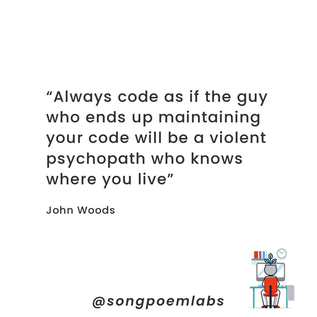 Songpoem Labs on LinkedIn: #programmingwisdom #programming #coding #code Songpoem Labs on LinkedIn: #programmingwisdom #programming #coding #code