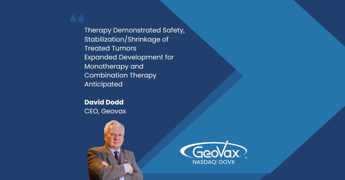 GeoVax Labs, Inc. on LinkedIn: GeoVax Announces Gedeptin ® Patient ... GeoVax Labs, Inc. on LinkedIn: GeoVax Announces Gedeptin ® Patient ...