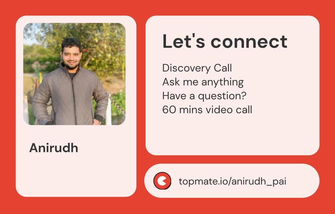 Anirudh Pai on LinkedIn: Anirudh Pai Anirudh Pai on LinkedIn: Anirudh Pai