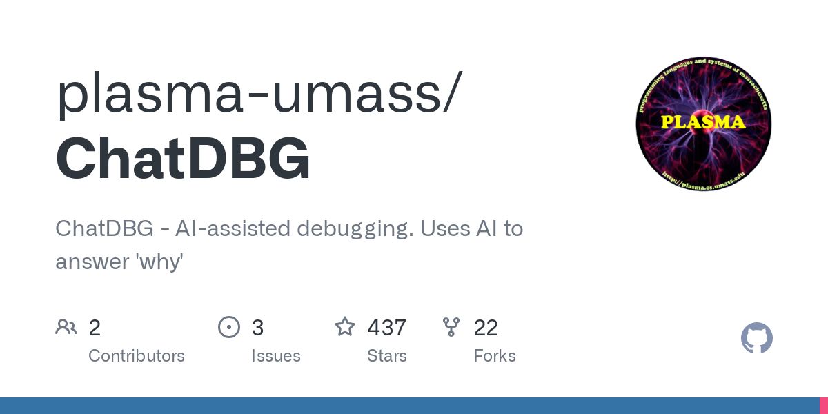 Mike Tamir, PhD on LinkedIn: GitHub - plasma-umass/ChatDBG: ChatDBG ... Mike Tamir, PhD on LinkedIn: GitHub - plasma-umass/ChatDBG: ChatDBG ...