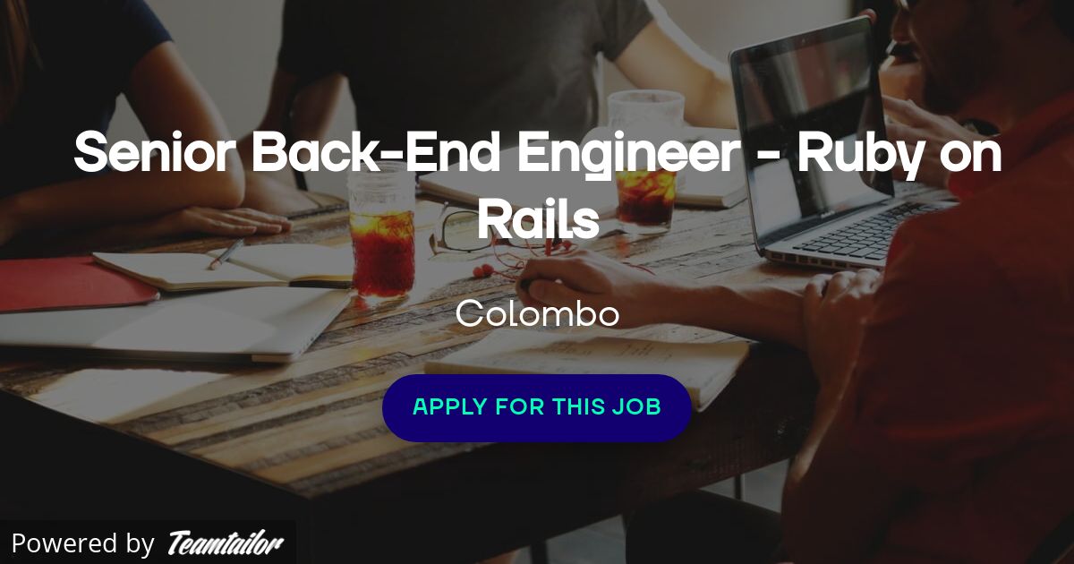 Lucytech on LinkedIn: Senior Back-End Engineer - Ruby on Rails - Lucytech Lucytech on LinkedIn: Senior Back-End Engineer - Ruby on Rails - Lucytech