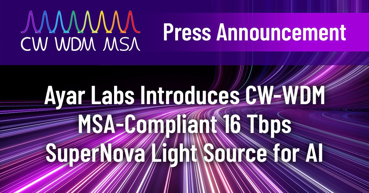 CW-WDM MSA on LinkedIn: Ayar Labs Introduces CW-WDM MSA-Compliant 16 ... CW-WDM MSA on LinkedIn: Ayar Labs Introduces CW-WDM MSA-Compliant 16 ...