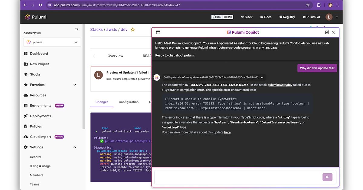 Pulumi on LinkedIn: Introducing Pulumi Copilot: Intelligent Cloud ... Pulumi on LinkedIn: Introducing Pulumi Copilot: Intelligent Cloud ...