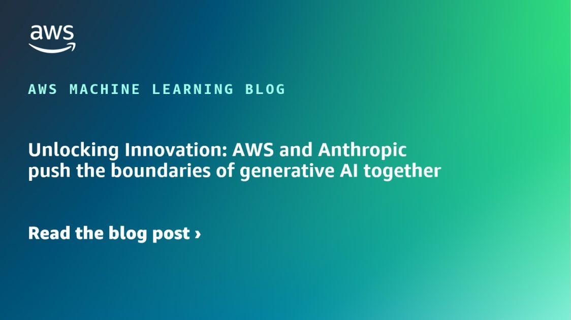 Meg Tennant on LinkedIn: Unlocking Innovation: AWS and Anthropic push ... Meg Tennant on LinkedIn: Unlocking Innovation: AWS and Anthropic push ...