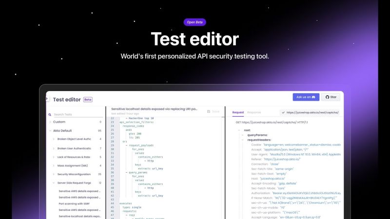 Akto.io on LinkedIn: Introducing Akto' API Security Test Editor Akto.io on LinkedIn: Introducing Akto' API Security Test Editor
