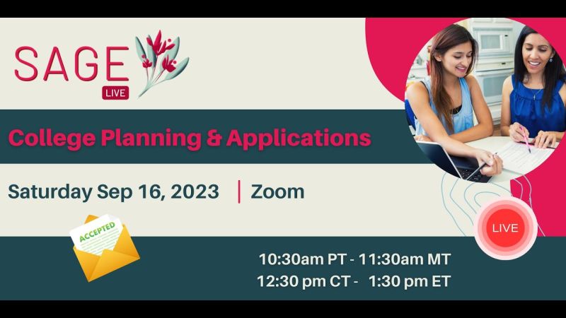 SAGE Journey on LinkedIn: SAGE Live Sept - College Planning and ... SAGE Journey on LinkedIn: SAGE Live Sept - College Planning and ...