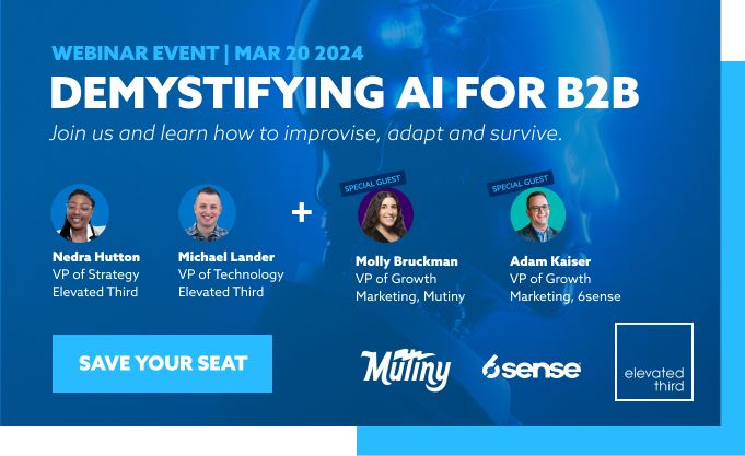 Elevated Third on LinkedIn: Join Elevated Third, Mutiny, and 6sense on ... Elevated Third on LinkedIn: Join Elevated Third, Mutiny, and 6sense on ...