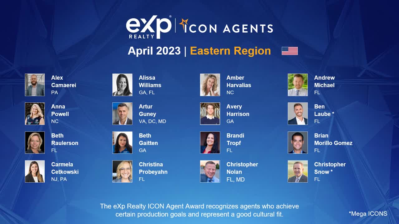 eXp Realty on LinkedIn: April 2023 ICON Agents | 12 comments eXp Realty on LinkedIn: April 2023 ICON Agents | 12 comments