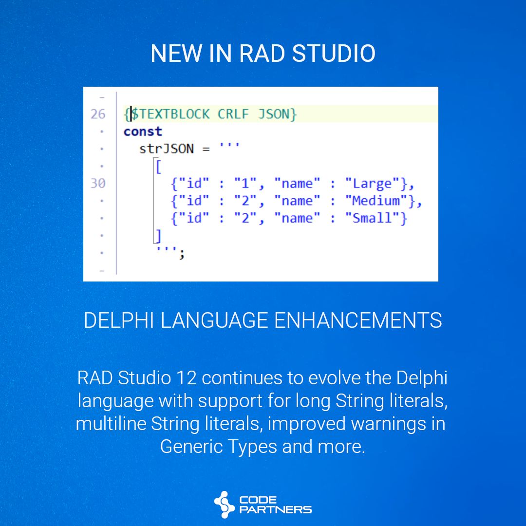 RAD Studio 12: Delphi Language Enhancements | Code Partners Pty Ltd ... RAD Studio 12: Delphi Language Enhancements | Code Partners Pty Ltd ...