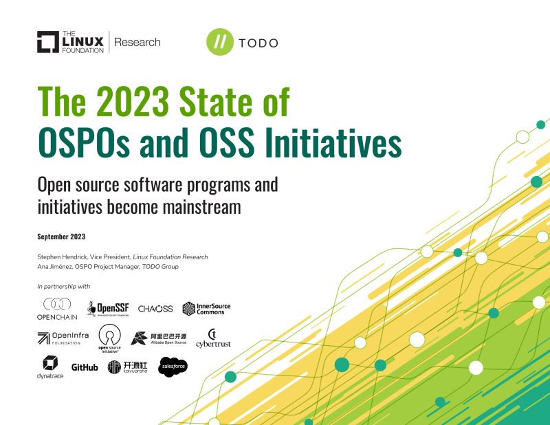 OSPO and OSS: 2023 State of OSS Initiatives | TODO (OSPO) Group posted ... OSPO and OSS: 2023 State of OSS Initiatives | TODO (OSPO) Group posted ...