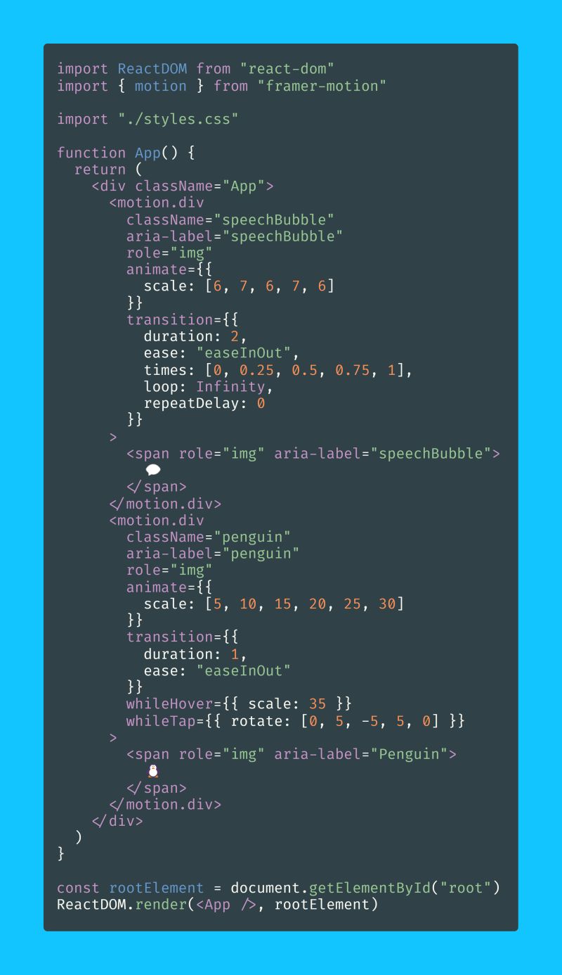 Dr. Derek Austin on LinkedIn: Animate an Emoji Penguin in React Make a ... Dr. Derek Austin on LinkedIn: Animate an Emoji Penguin in React Make a ...