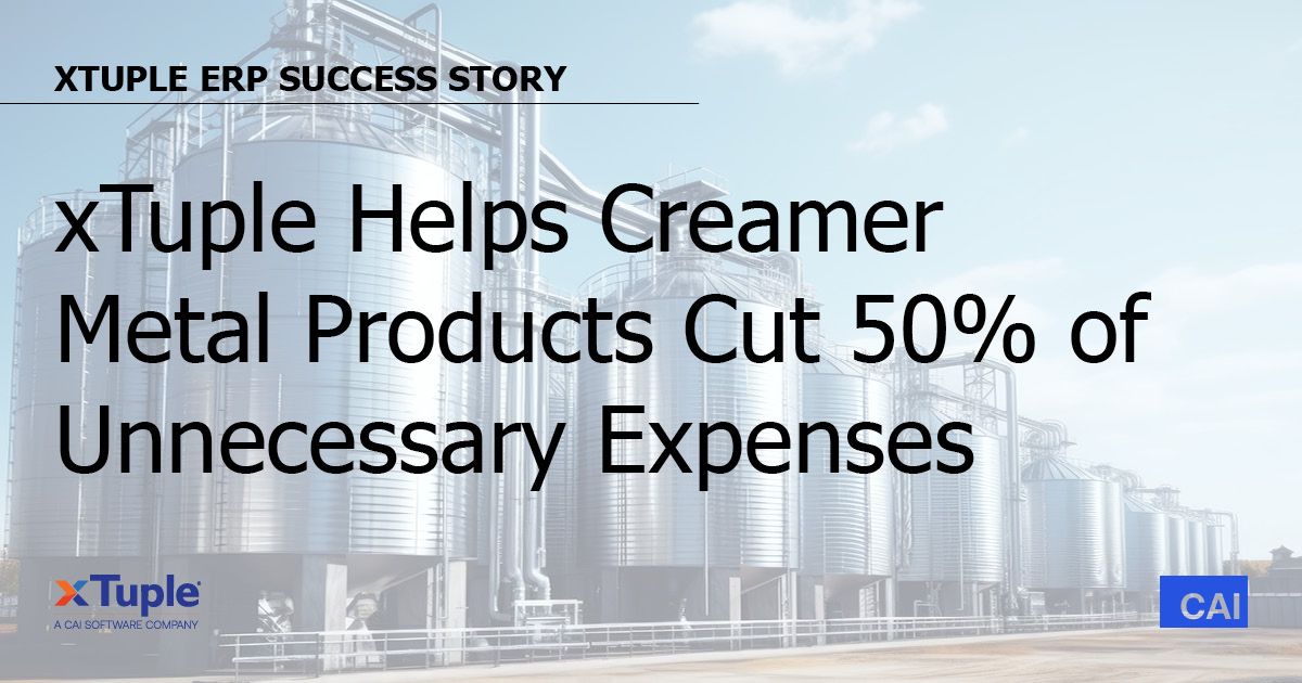 CAI Software, LLC on LinkedIn: #erp #xtuple #cai #creamermetal # ... CAI Software, LLC on LinkedIn: #erp #xtuple #cai #creamermetal # ...