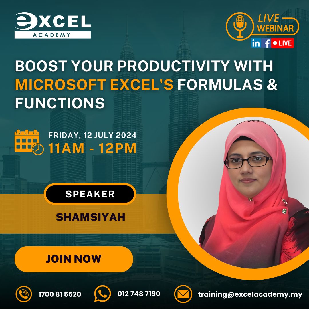 Excel Academy Malaysia on LinkedIn: 🌟 Ready to Boost Your Productivity ... Excel Academy Malaysia on LinkedIn: 🌟 Ready to Boost Your Productivity ...
