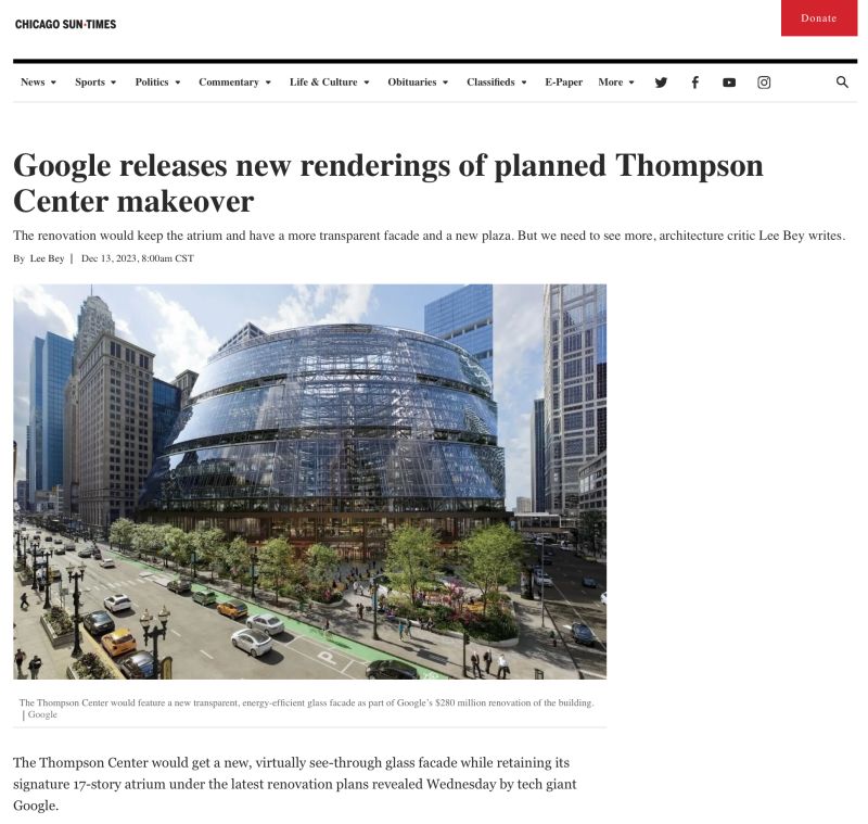 Chicago Cityscape on LinkedIn: Google releases new renderings of ... Chicago Cityscape on LinkedIn: Google releases new renderings of ...