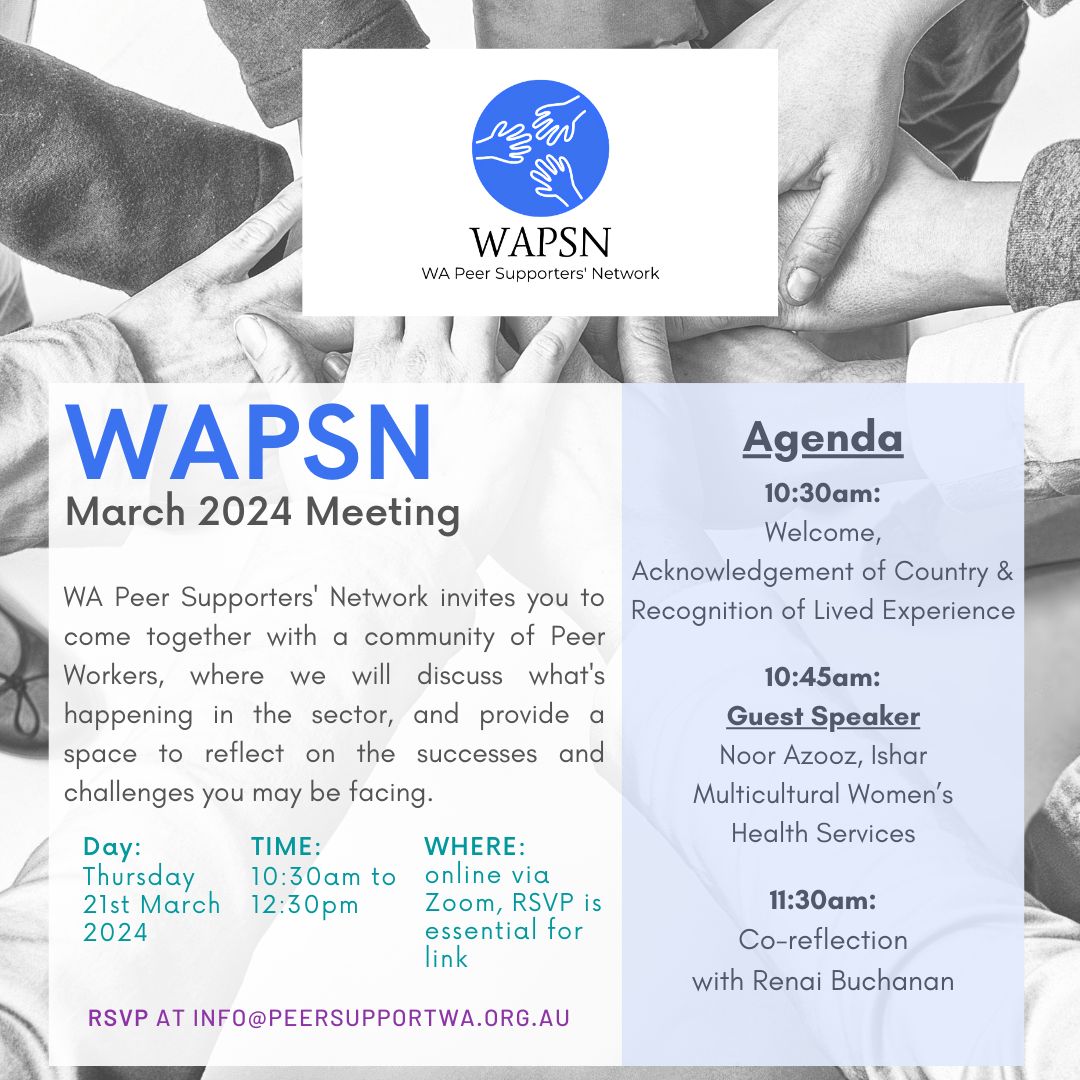 Consumers of Mental Health WA on LinkedIn: Join CoMHWA and the WA Peer ... Consumers of Mental Health WA on LinkedIn: Join CoMHWA and the WA Peer ...