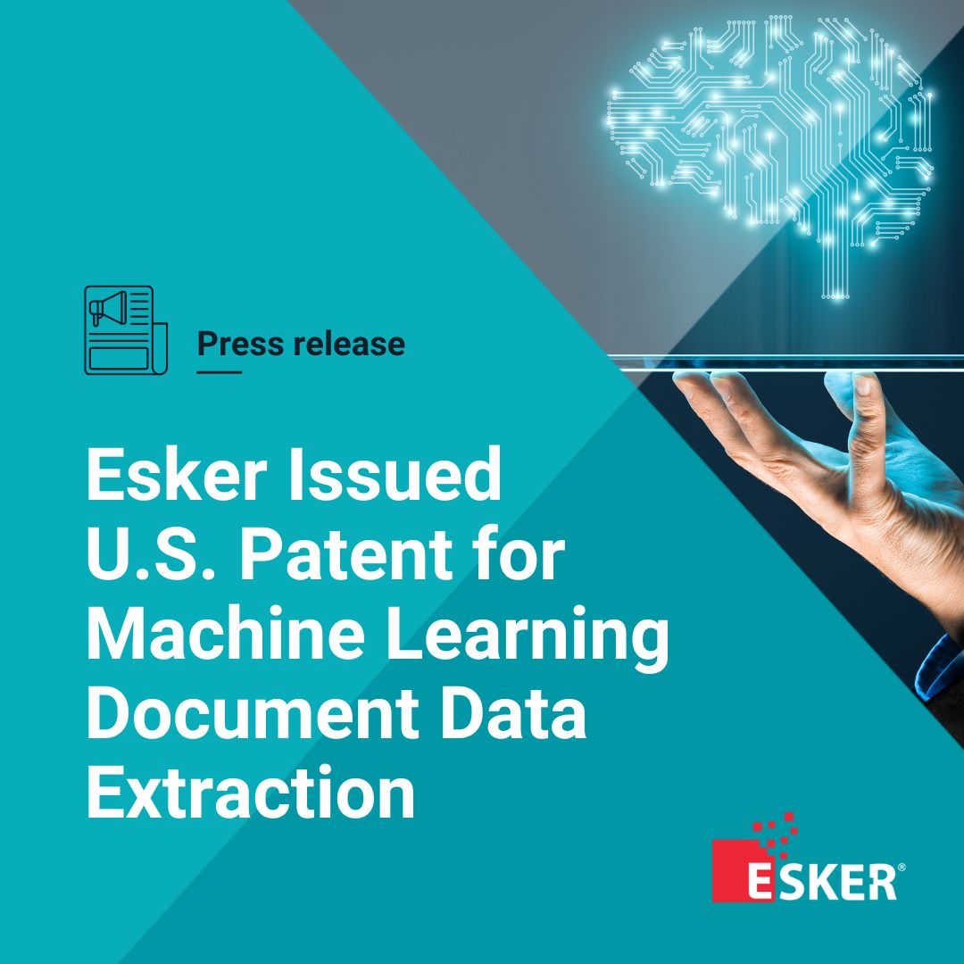 Nicole Johnson on LinkedIn: Esker Issued U.S. Patent for Machine ... Nicole Johnson on LinkedIn: Esker Issued U.S. Patent for Machine ...