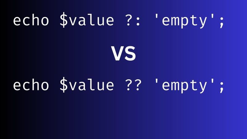 Tung Nguyen on LinkedIn: PHP: Short Ternary VS Null Coalescing Operator Tung Nguyen on LinkedIn: PHP: Short Ternary VS Null Coalescing Operator