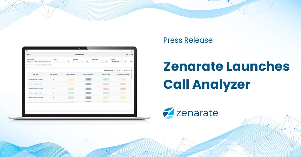 Zenarate on LinkedIn: Zenarate Launches New Call Analyzer Capabilities ... Zenarate on LinkedIn: Zenarate Launches New Call Analyzer Capabilities ...