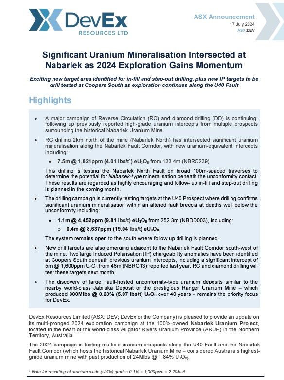 Resources Rising Stars on LinkedIn: #devex #uranium #nabarlek #uranium ... Resources Rising Stars on LinkedIn: #devex #uranium #nabarlek #uranium ...