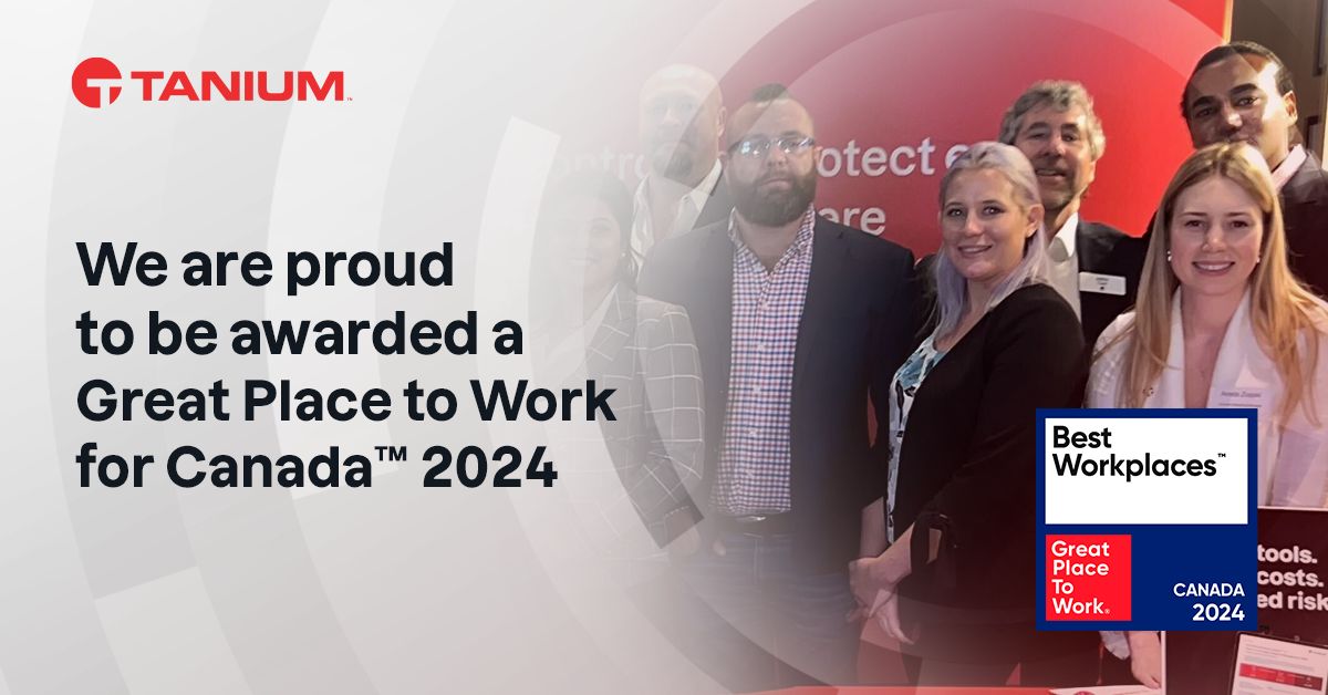 Tanium on LinkedIn: 🏆 Tanium has been recognized by Great Place to Work ... Tanium on LinkedIn: 🏆 Tanium has been recognized by Great Place to Work ...