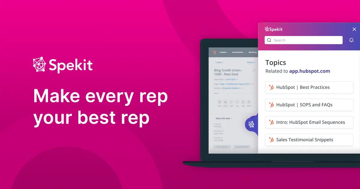 Spekit 🐙 on LinkedIn: Enablement Software for Revenue Teams - Spekit Spekit 🐙 on LinkedIn: Enablement Software for Revenue Teams - Spekit