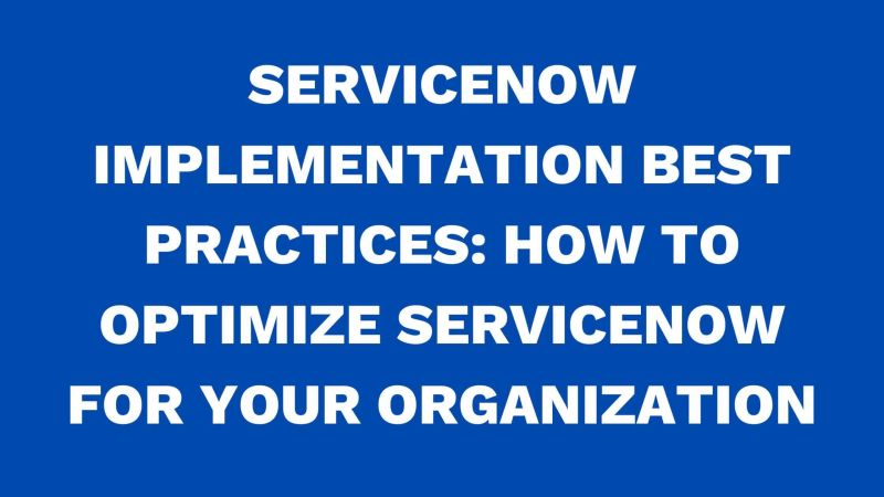 Virima Inc. on LinkedIn: ServiceNow implementation best practices: How ... Virima Inc. on LinkedIn: ServiceNow implementation best practices: How ...