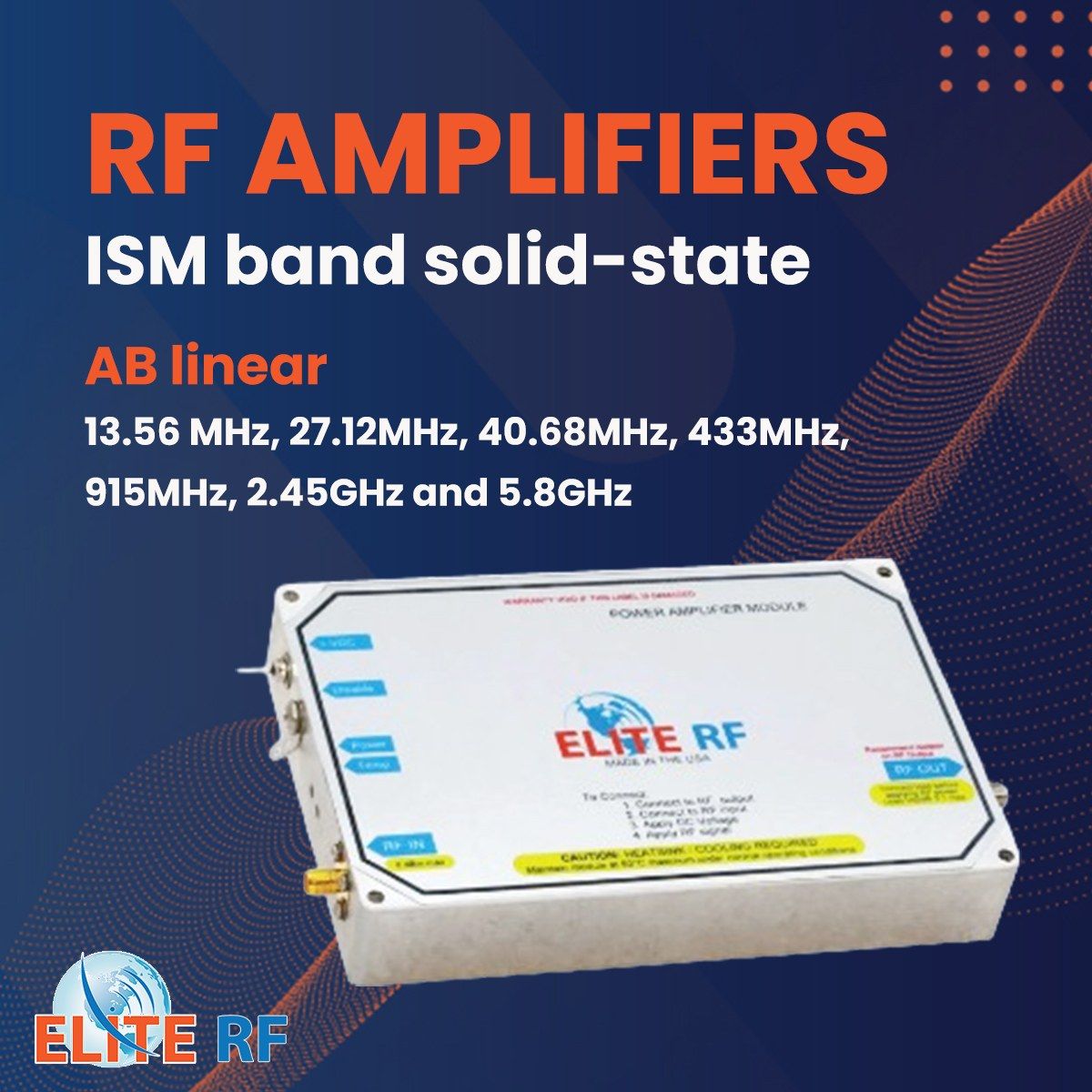 Elite RF on LinkedIn: Elite RF’s ISM band solid-state RF amplifiers ... Elite RF on LinkedIn: Elite RF’s ISM band solid-state RF amplifiers ...