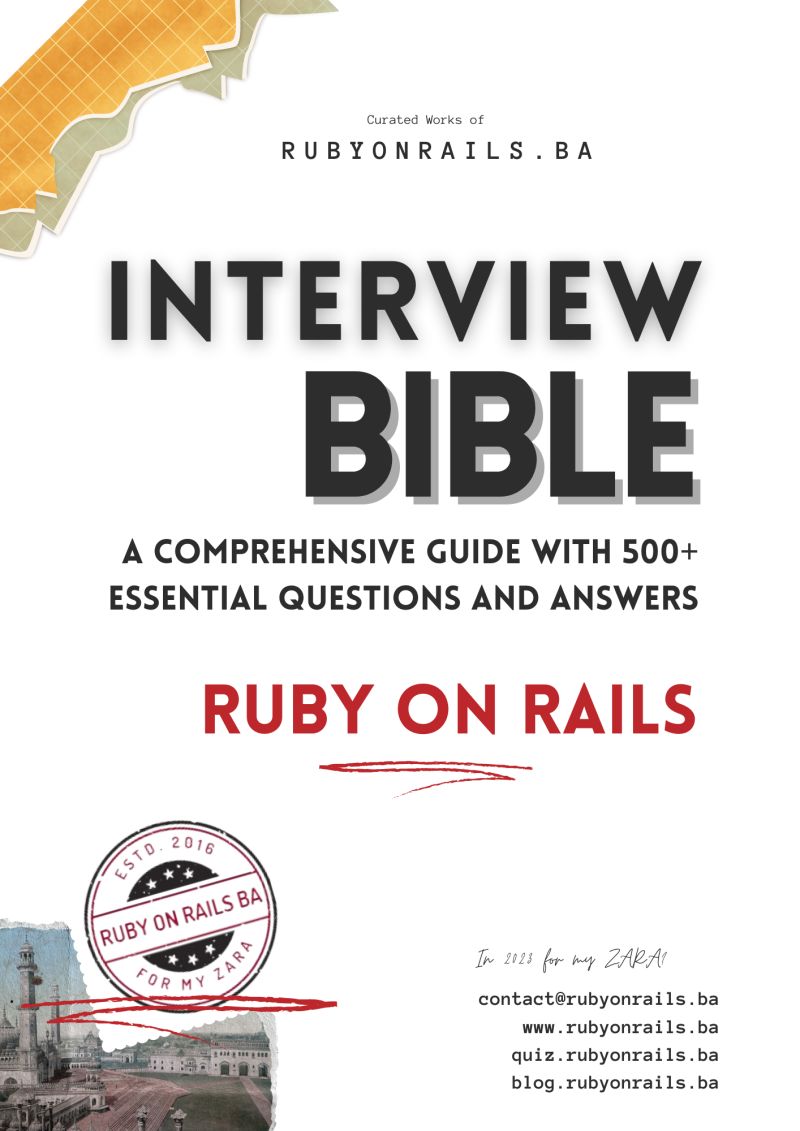 Learn Ruby on Rails interview success with Bible 2023 | Ruby On Rails ... Learn Ruby on Rails interview success with Bible 2023 | Ruby On Rails ...