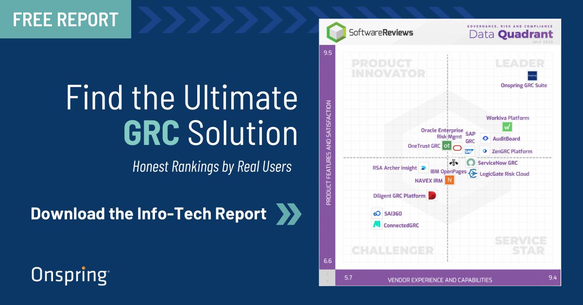 Onspring on LinkedIn: Info-Tech GRC Platform Quadrant Report Onspring on LinkedIn: Info-Tech GRC Platform Quadrant Report