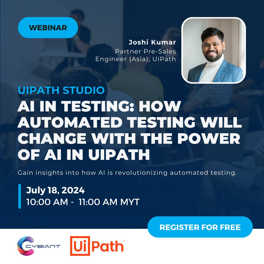 Cybiant on LinkedIn: #cybiant #webinar #automatedtesting #ai #uipath # ... Cybiant on LinkedIn: #cybiant #webinar #automatedtesting #ai #uipath # ...