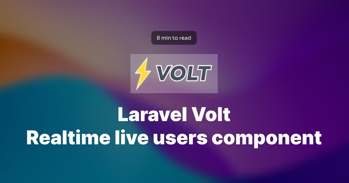 Mazen Maalaoui on LinkedIn: Laravel Volt realtime live stats Mazen Maalaoui on LinkedIn: Laravel Volt realtime live stats