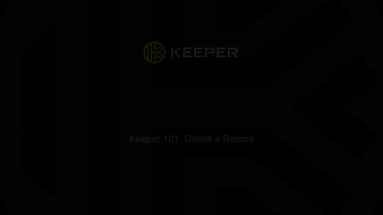 Keeper Security, Inc. on LinkedIn: Keeper 101: Delete a Record Keeper Security, Inc. on LinkedIn: Keeper 101: Delete a Record