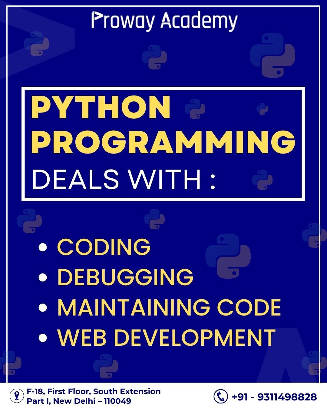Proway Academy on LinkedIn: #pythonskills #careerboost #codelikeapro # ... Proway Academy on LinkedIn: #pythonskills #careerboost #codelikeapro # ...