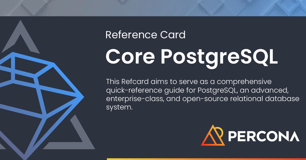 Percona on LinkedIn: PostgreSQL Essentials Percona on LinkedIn: PostgreSQL Essentials