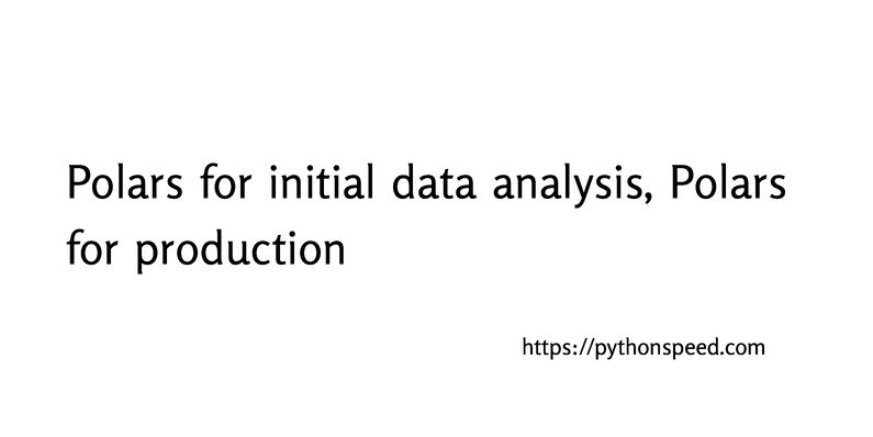 YuXuan TAY on LinkedIn: Polars for initial data analysis, Polars for ... YuXuan TAY on LinkedIn: Polars for initial data analysis, Polars for ...
