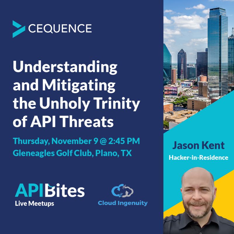 Join Jason Kent at API meet-up | Cequence Security posted on the topic ... Join Jason Kent at API meet-up | Cequence Security posted on the topic ...