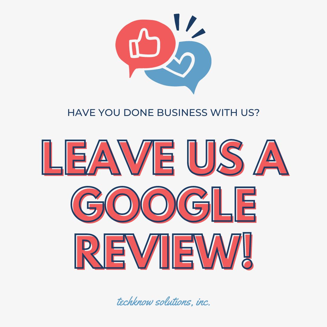 TechKnow Solutions, Inc. on LinkedIn: #customerfeedback #techknowsolutions TechKnow Solutions, Inc. on LinkedIn: #customerfeedback #techknowsolutions