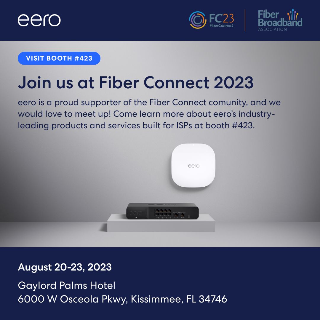 eero on LinkedIn: ⚡ Fiber Connect 2023 kicks off in less than a week ... eero on LinkedIn: ⚡ Fiber Connect 2023 kicks off in less than a week ...