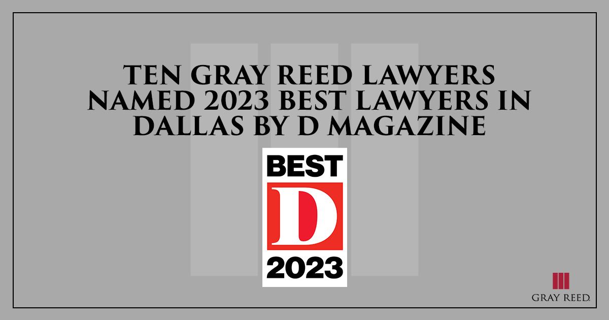 Russ Webb on LinkedIn: Ten Gray Reed Lawyers Named 2023 Best Lawyers in ... Russ Webb on LinkedIn: Ten Gray Reed Lawyers Named 2023 Best Lawyers in ...