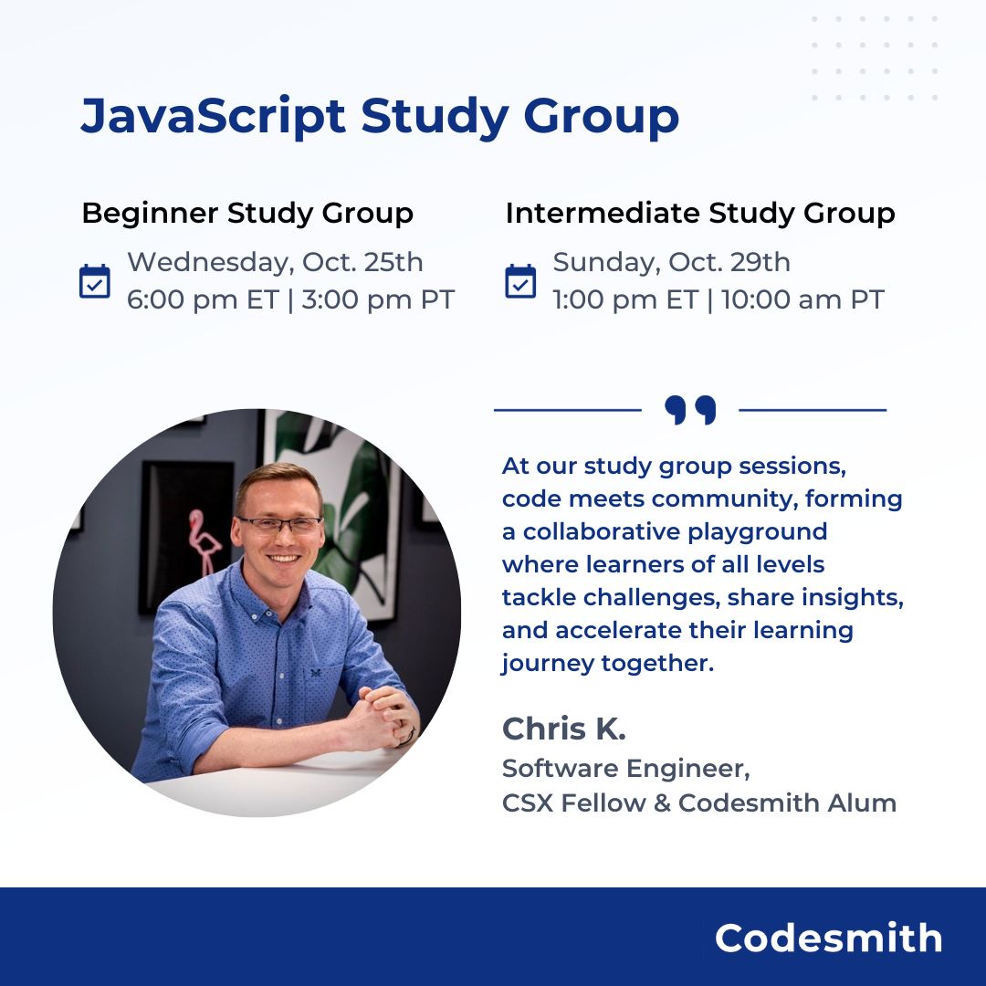 Codesmith on LinkedIn: #javascript Codesmith on LinkedIn: #javascript