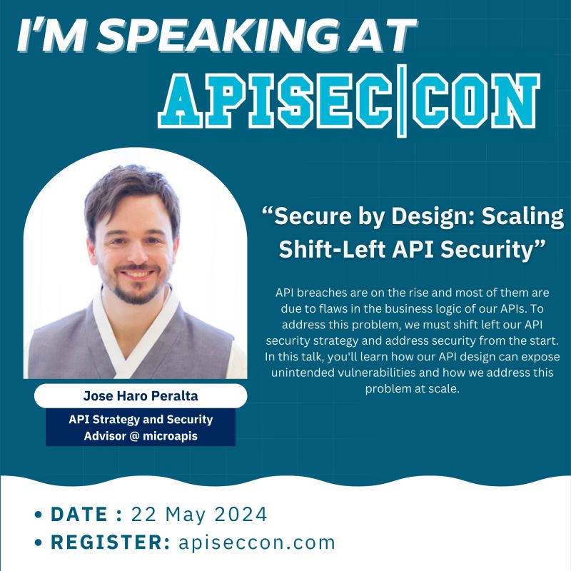 APIsec University on LinkedIn: 🚨 APISEC CON Speaker Alert 🚨 José Haro ... APIsec University on LinkedIn: 🚨 APISEC CON Speaker Alert 🚨 José Haro ...