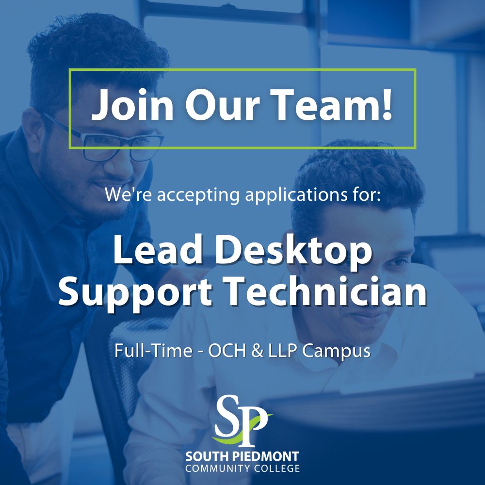 South Piedmont Community College on LinkedIn: South Piedmont is hiring ... South Piedmont Community College on LinkedIn: South Piedmont is hiring ...