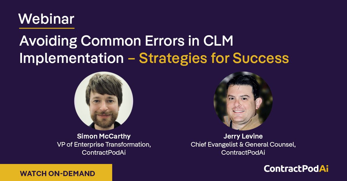 Joe Weil on LinkedIn: Webinar: Avoiding Common Errors in CLM Implementation Joe Weil on LinkedIn: Webinar: Avoiding Common Errors in CLM Implementation