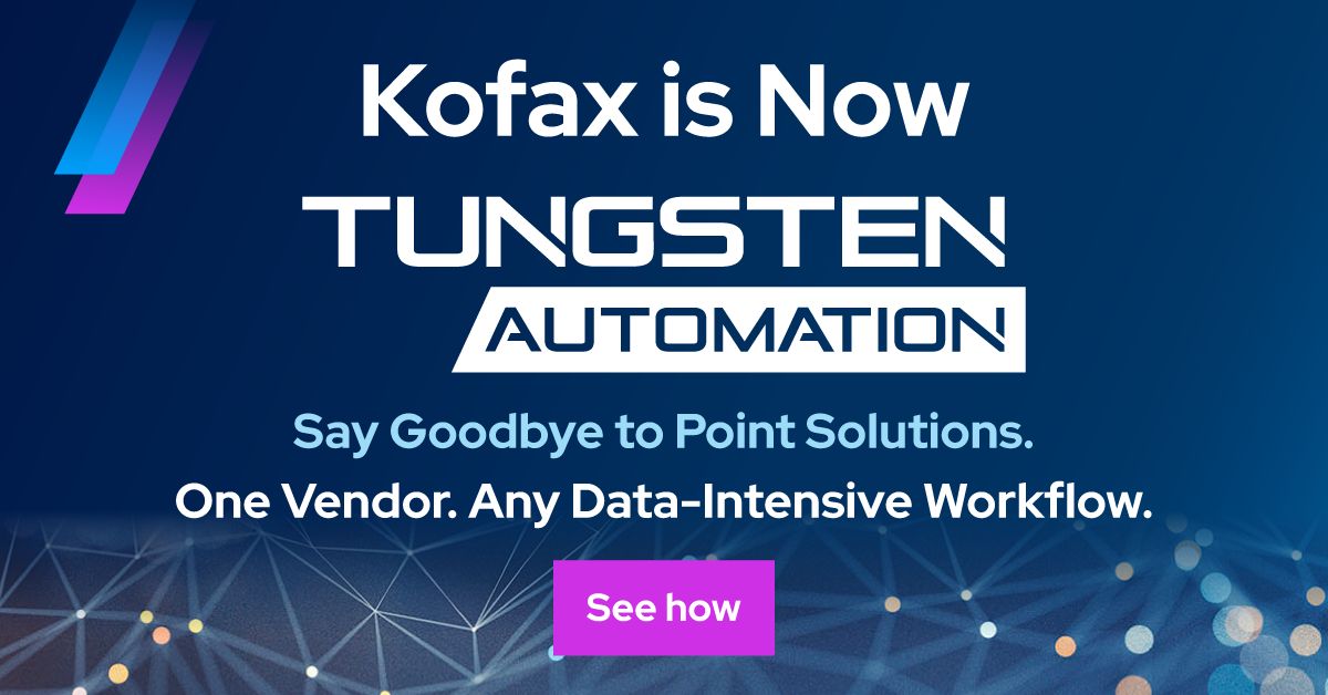 Tungsten Automation on LinkedIn: Kofax is Now Tungsten Automation ... Tungsten Automation on LinkedIn: Kofax is Now Tungsten Automation ...